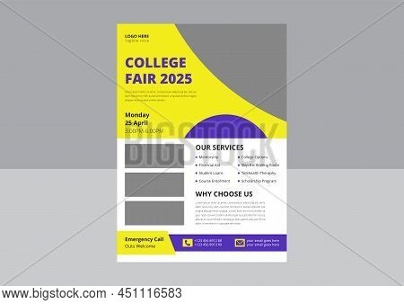 College Fair Flyer Vector & Photo (Free Trial) | Bigstock
