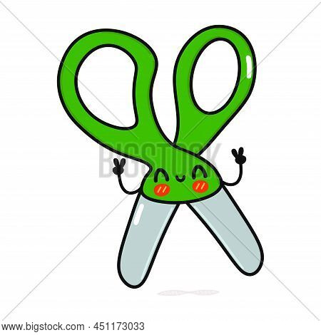 Cute Funny Scissors Vector & Photo (Free Trial) | Bigstock