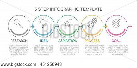 Five Steps Line Chart Vector & Photo (Free Trial) | Bigstock