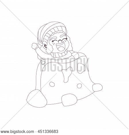 Isolated Girl Iglu Vector & Photo (Free Trial) | Bigstock
