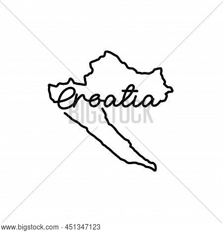 Croatia Outline Map Vector & Photo (Free Trial) | Bigstock