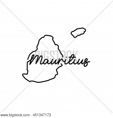 Mauritius Outline Map Vector & Photo (Free Trial) | Bigstock