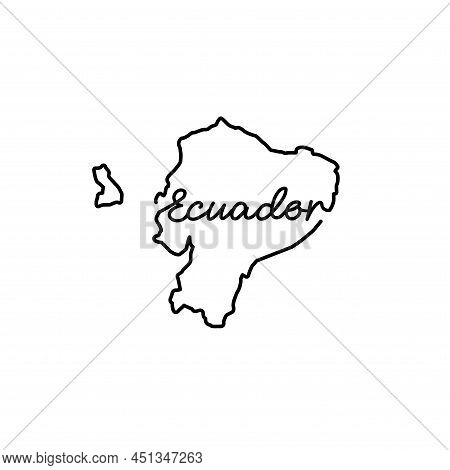 Ecuador Outline Map Vector & Photo (Free Trial) | Bigstock