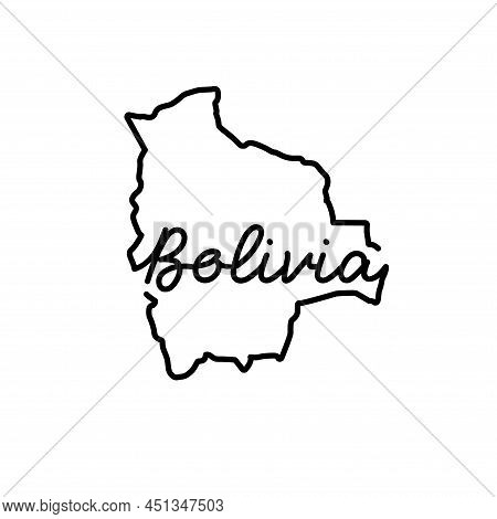 Bolivia Outline Map Vector & Photo (Free Trial) | Bigstock