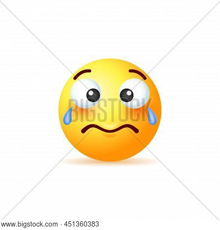 Crying Yellow Emoji Vector & Photo (Free Trial) | Bigstock
