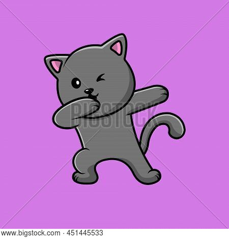 Cute Cat Dabbing Vector & Photo (Free Trial) | Bigstock