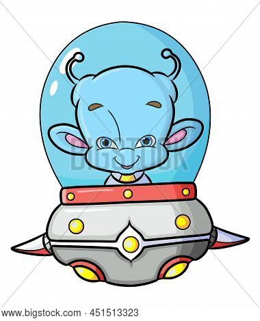 Cute Alien Driving Vector & Photo (Free Trial) | Bigstock