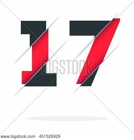 17 1 7 Number Logo Vector & Photo (Free Trial) | Bigstock