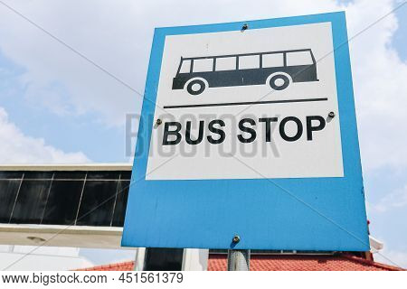 Blue White Bus Stop Image & Photo (Free Trial) | Bigstock