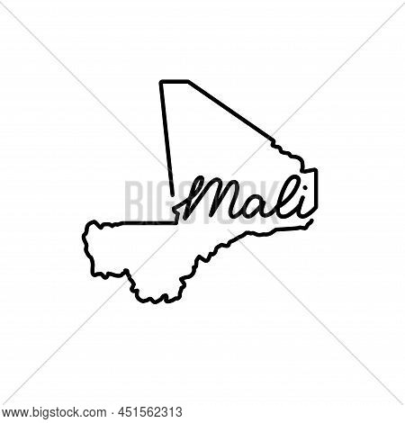Mali Outline Map Vector & Photo (Free Trial) | Bigstock