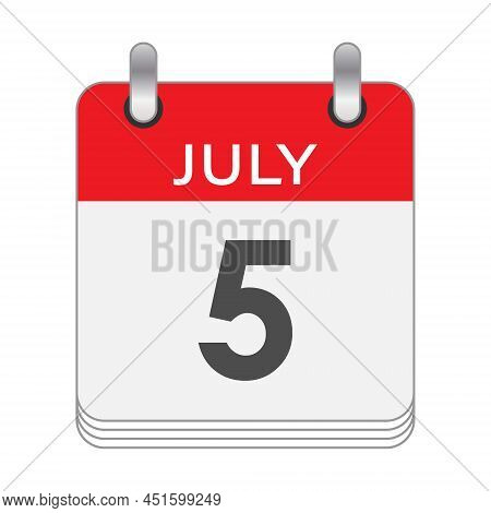 July 5. Leaf Flip Vector & Photo (Free Trial) | Bigstock