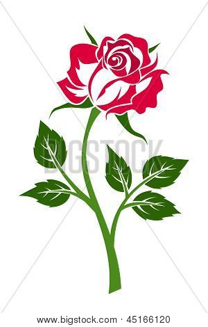 Red Rose Stem. Vector Vector & Photo (Free Trial) | Bigstock