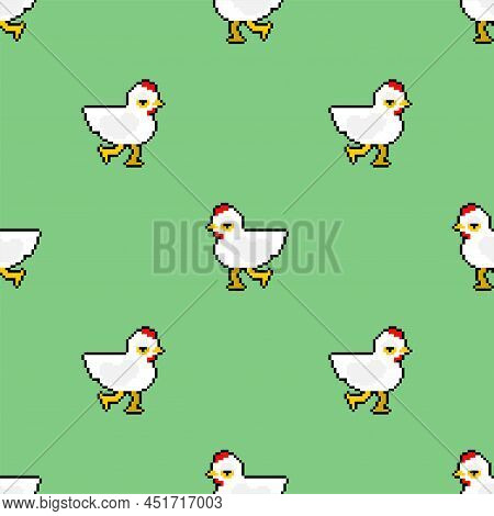 Chicken Pixel Art Vector & Photo (Free Trial) | Bigstock