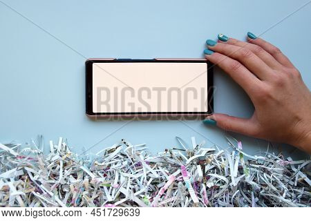 Shredded Paper Phone Image & Photo (Free Trial) | Bigstock