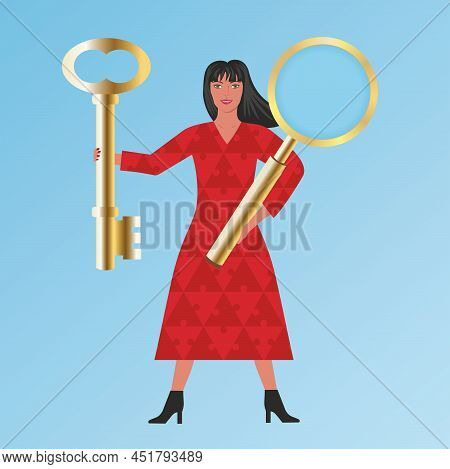 Expert Woman Golden Vector & Photo (Free Trial) | Bigstock