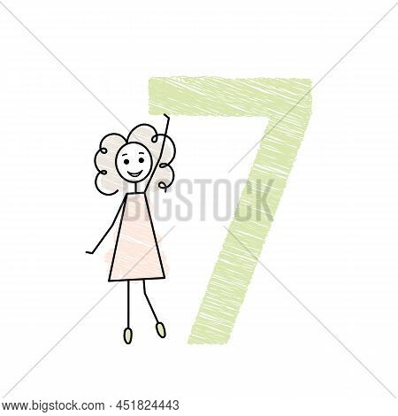 Little Girl Big Green Vector & Photo (Free Trial) | Bigstock