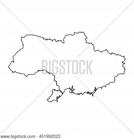 Outline Map Ukraine Vector & Photo (Free Trial) | Bigstock