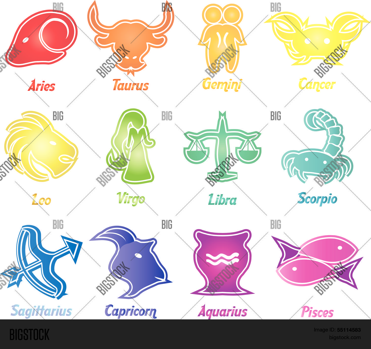 Set Astrological Vector And Photo Free Trial Bigstock