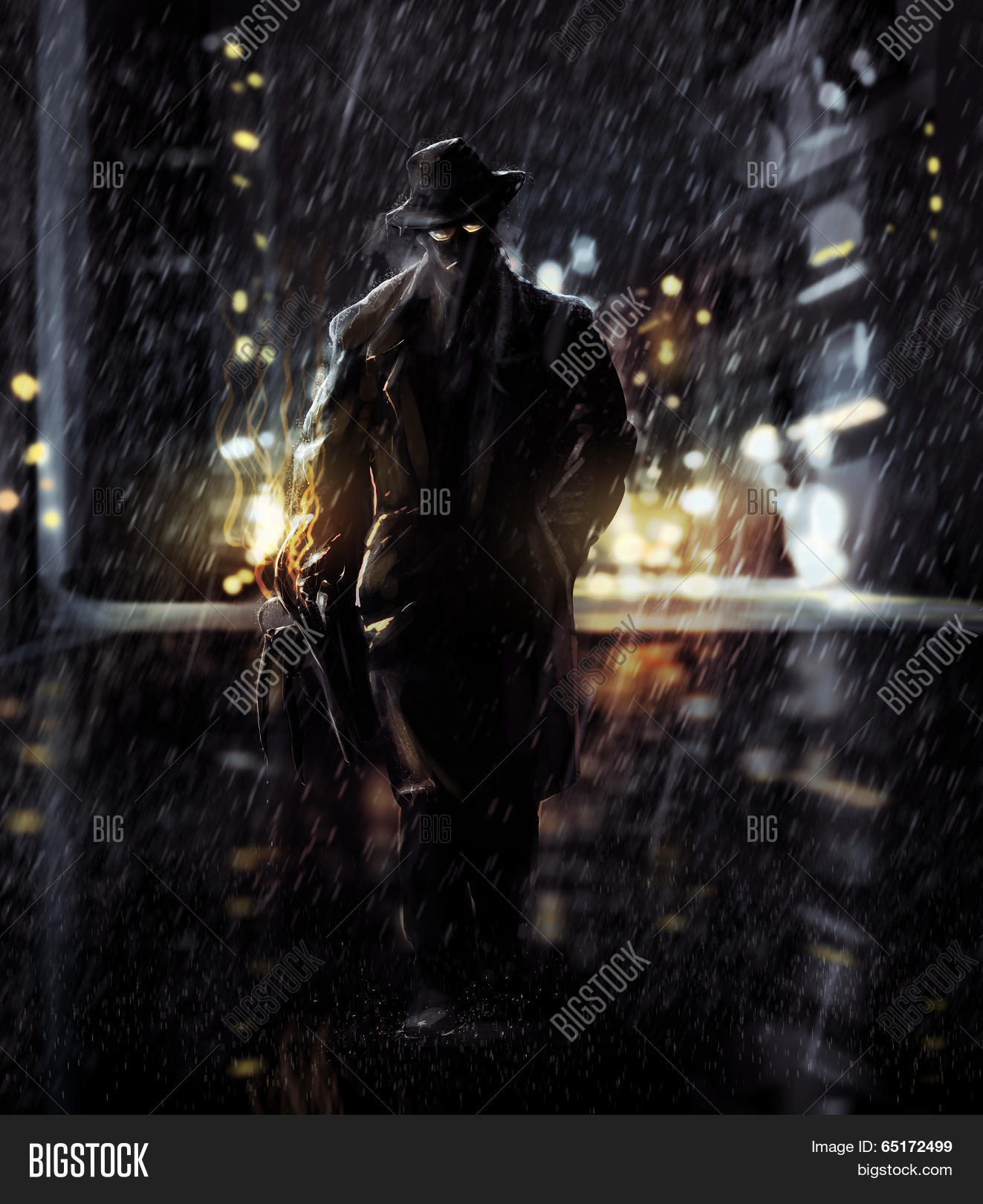 Noir Detective Walking Image & Photo (Free Trial) | Bigstock