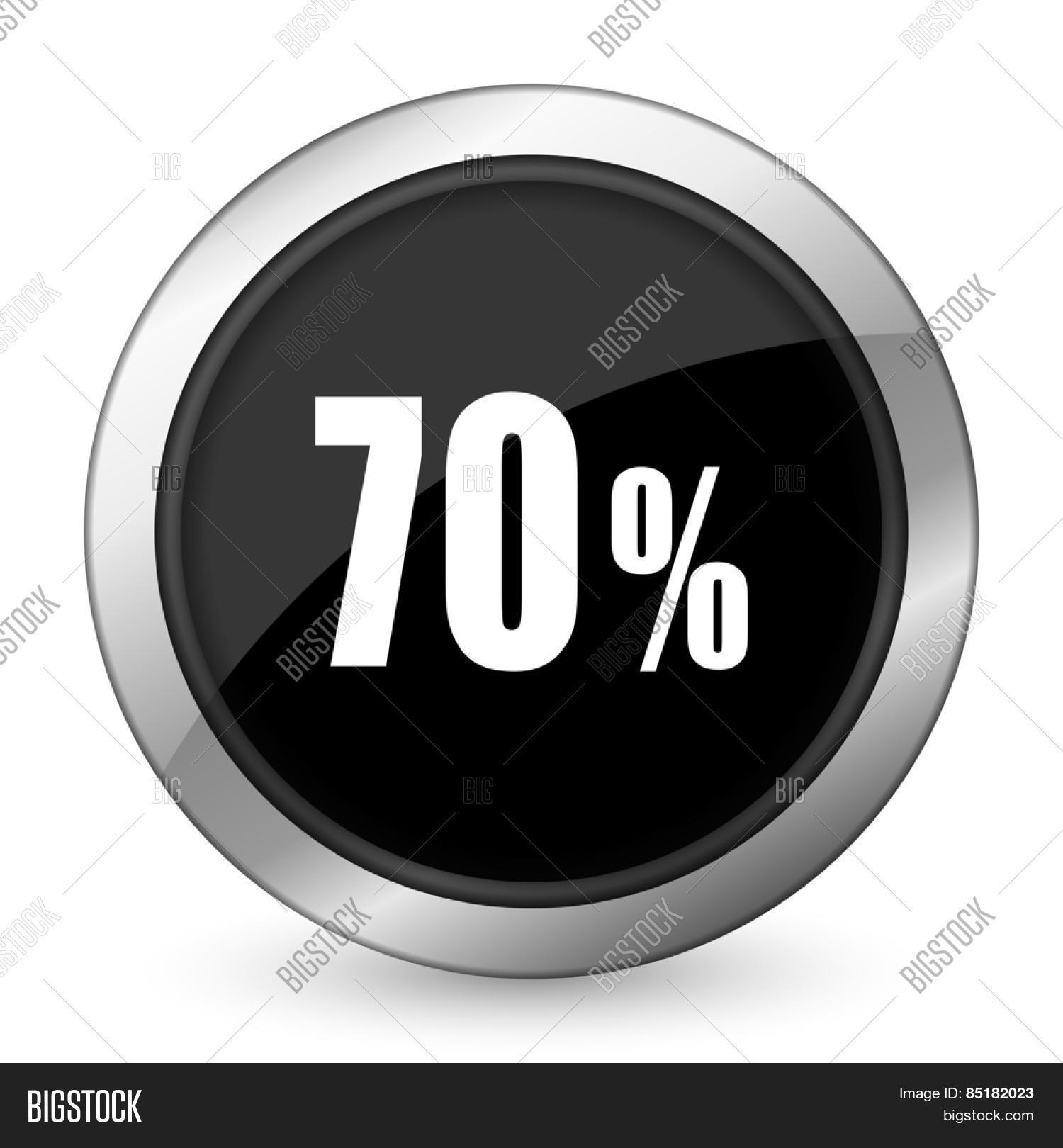 70 Percent Black Icon Image & Photo (Free Trial) | Bigstock