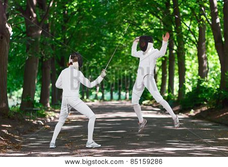 Two Rapier Fencer Image & Photo (Free Trial) | Bigstock