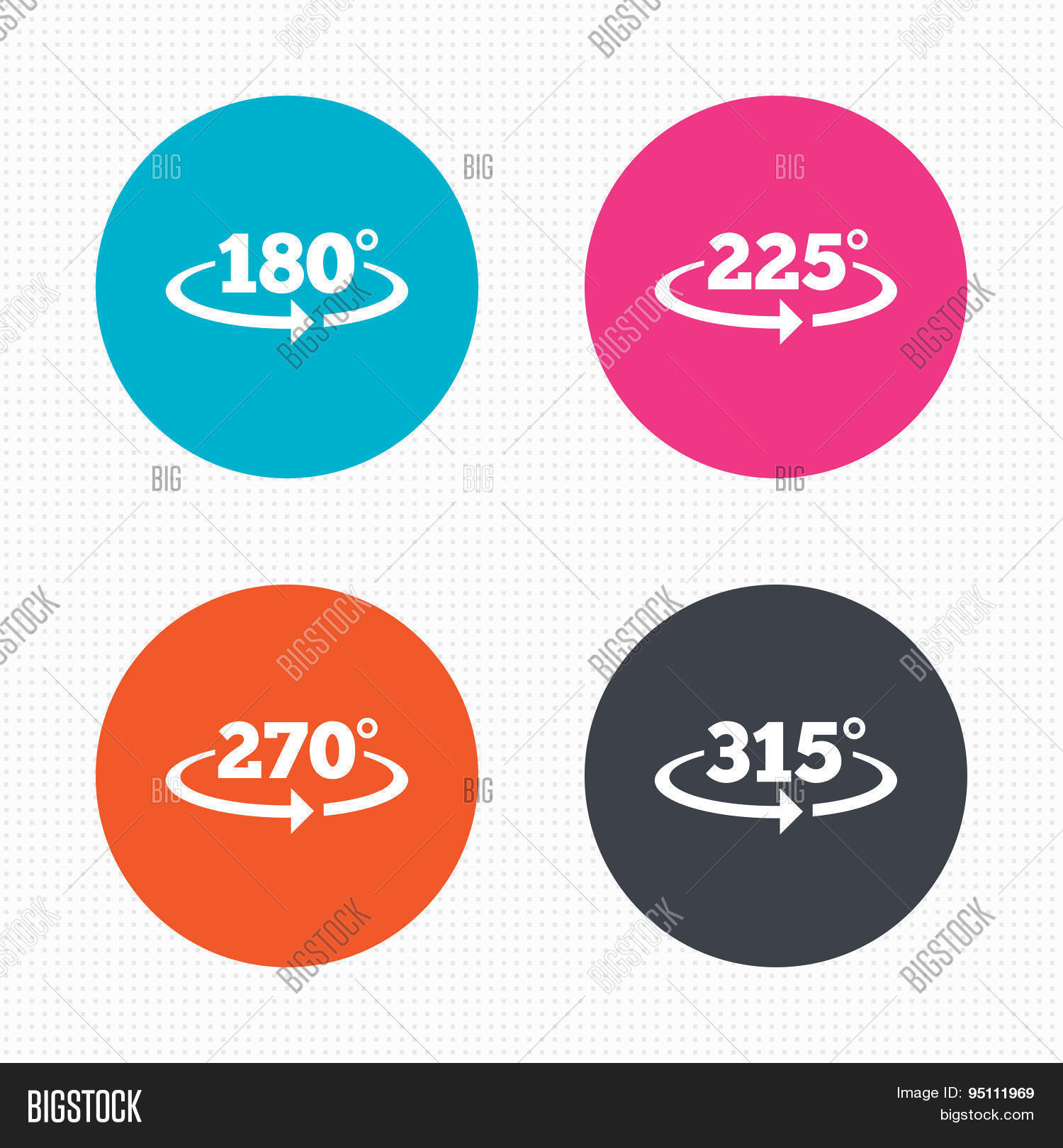 Angle Degrees Icons. Vector & Photo (Free Trial) | Bigstock