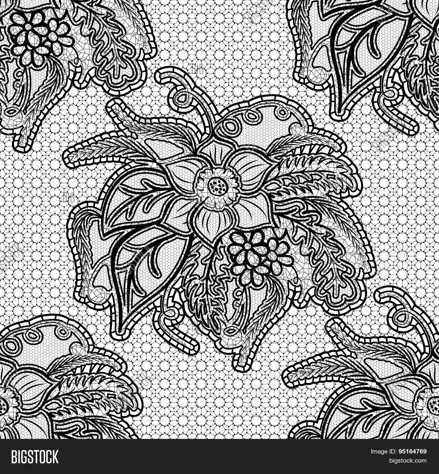 Seamless Lace Fabric Vector & Photo (Free Trial) | Bigstock