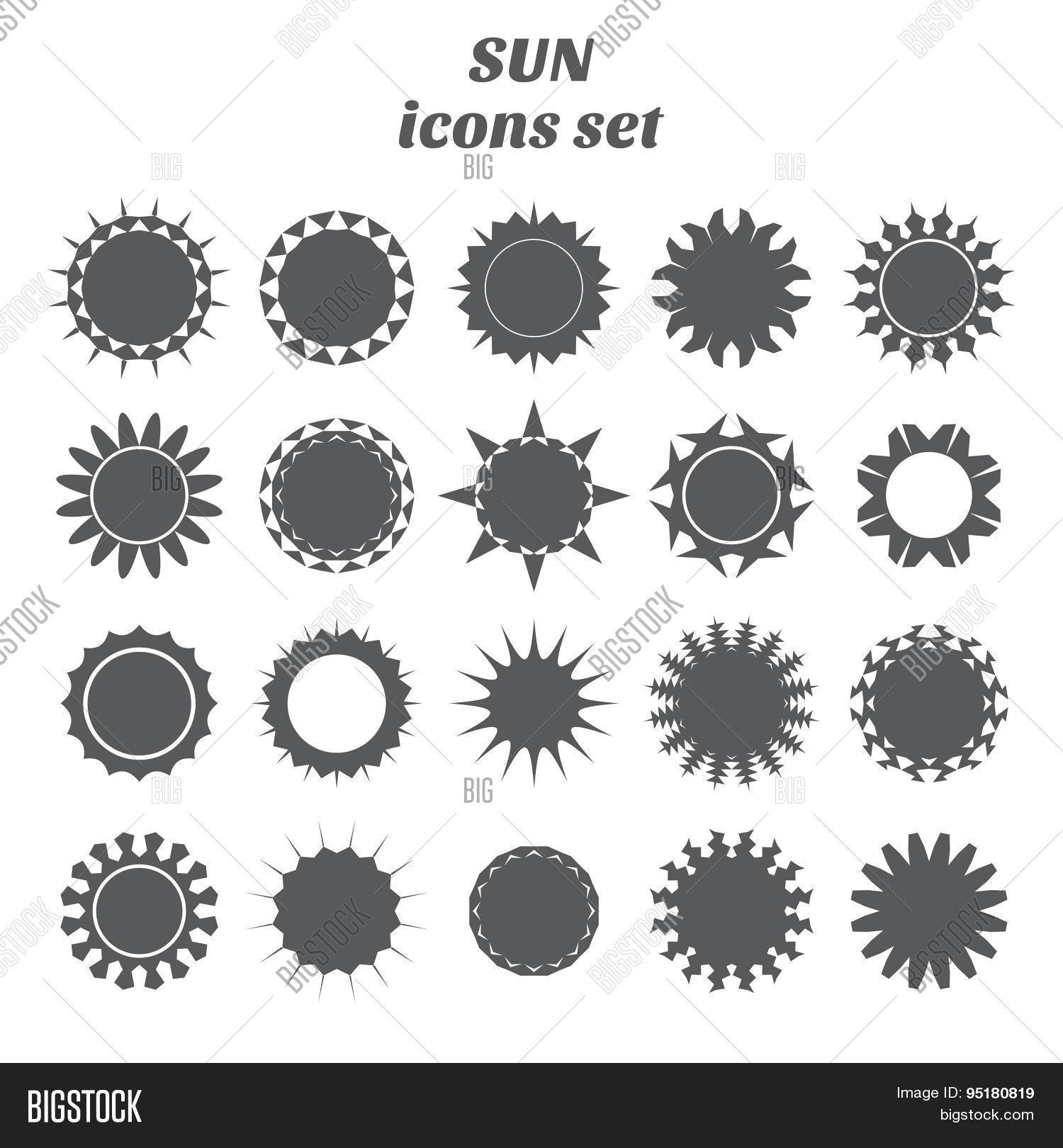 Sun Icons Collection Vector & Photo (Free Trial) | Bigstock