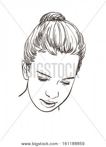 Head Beautiful Young Vector & Photo (Free Trial) | Bigstock