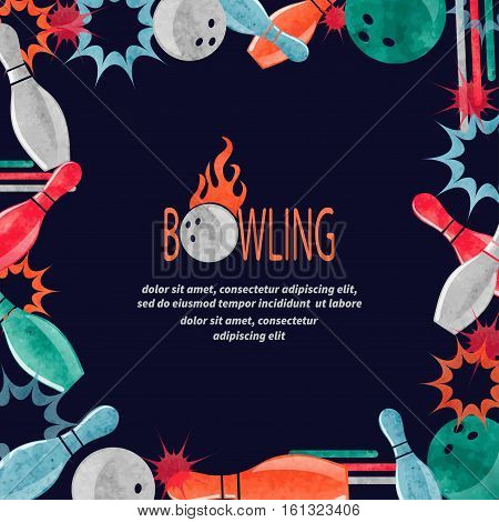 Bowling Square Border Vector & Photo (Free Trial) | Bigstock