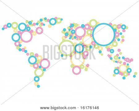 Colorful World Map Vector & Photo (Free Trial) | Bigstock