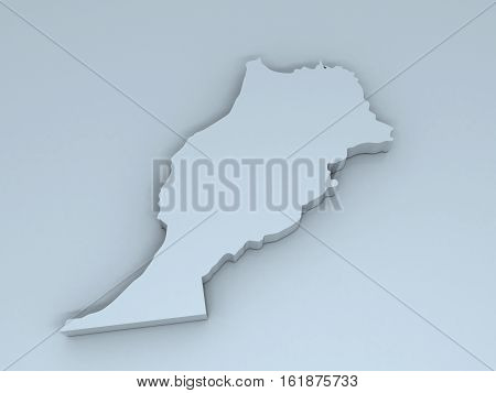 3D Map Morocco On Image & Photo (Free Trial) | Bigstock