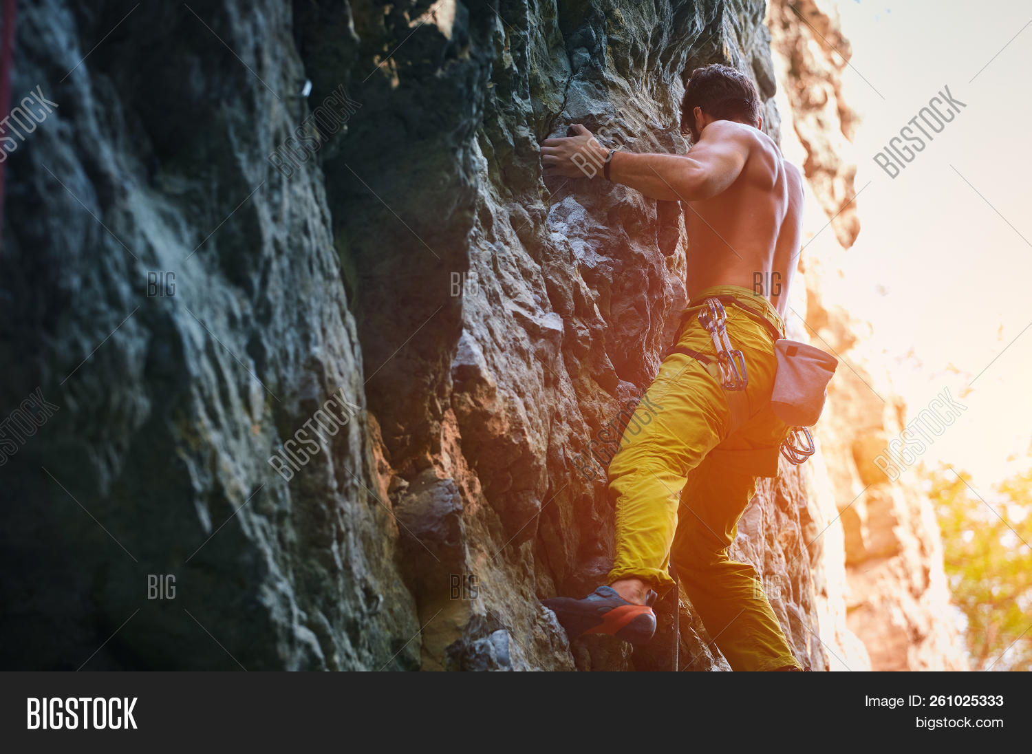 Rock Climbing. Man Image & Photo (Free Trial) | Bigstock