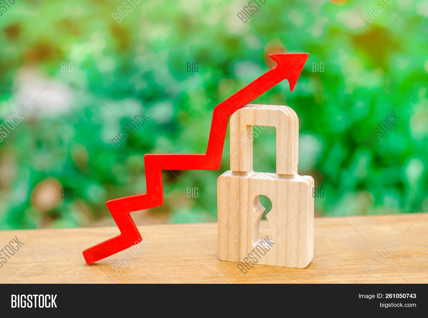 Padlock Red Arrow . Image & Photo (Free Trial) | Bigstock