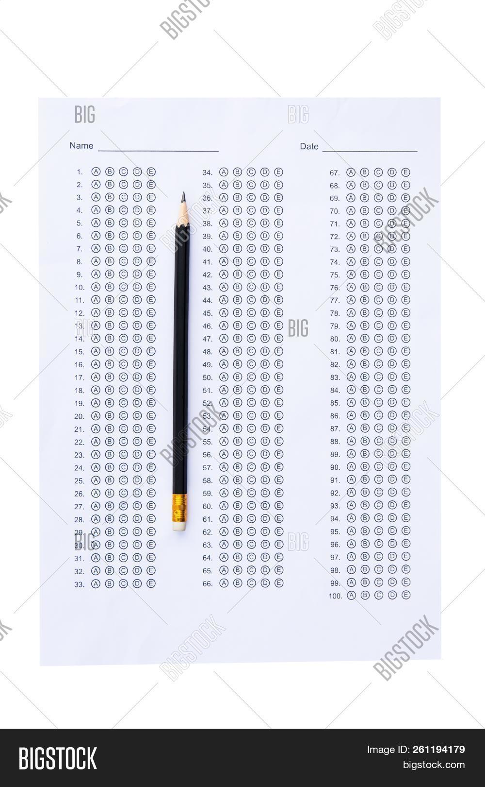 Standardized Test Form Image & Photo (Free Trial) | Bigstock