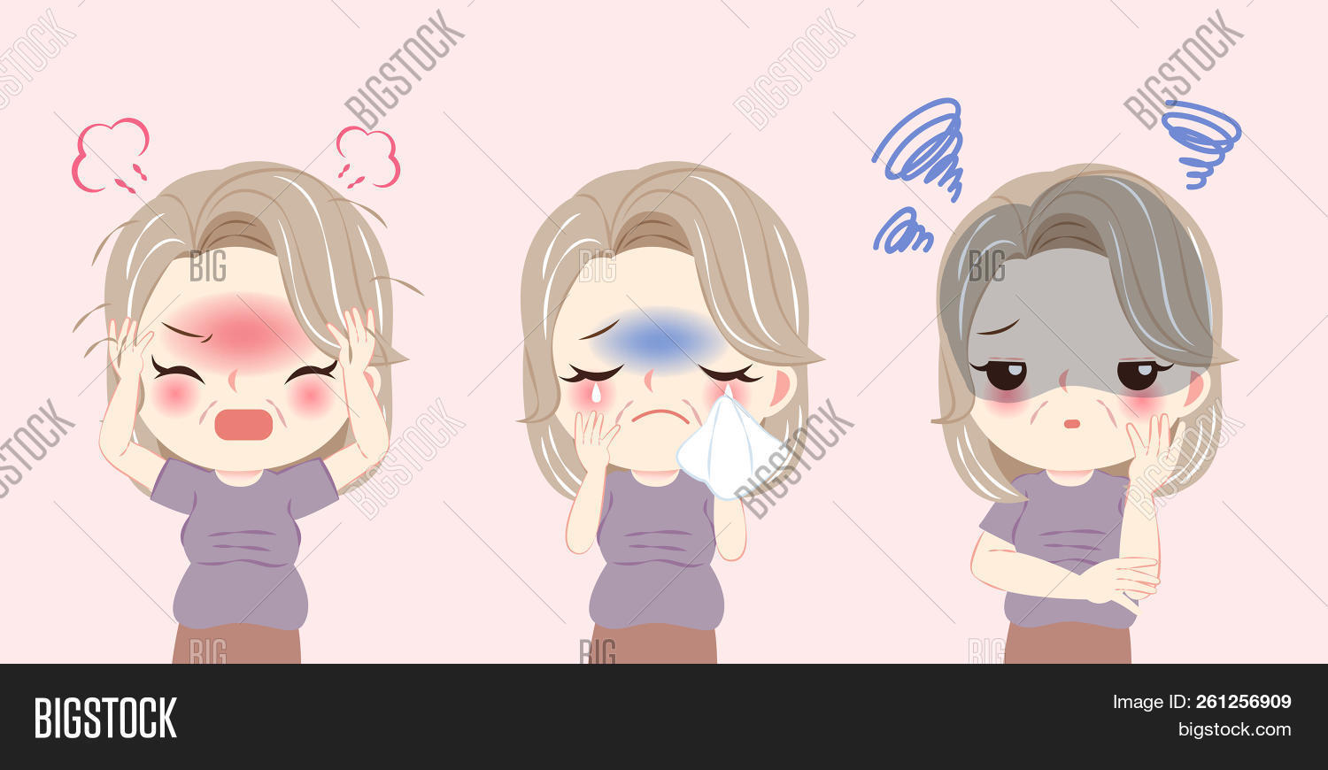 Woman Menopause Vector & Photo (Free Trial) | Bigstock