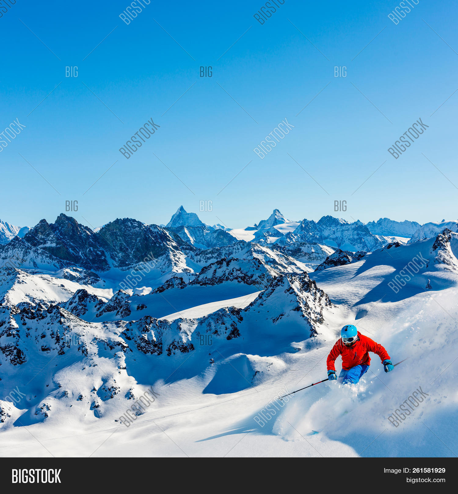 Skiing Amazing View Image & Photo (Free Trial) | Bigstock