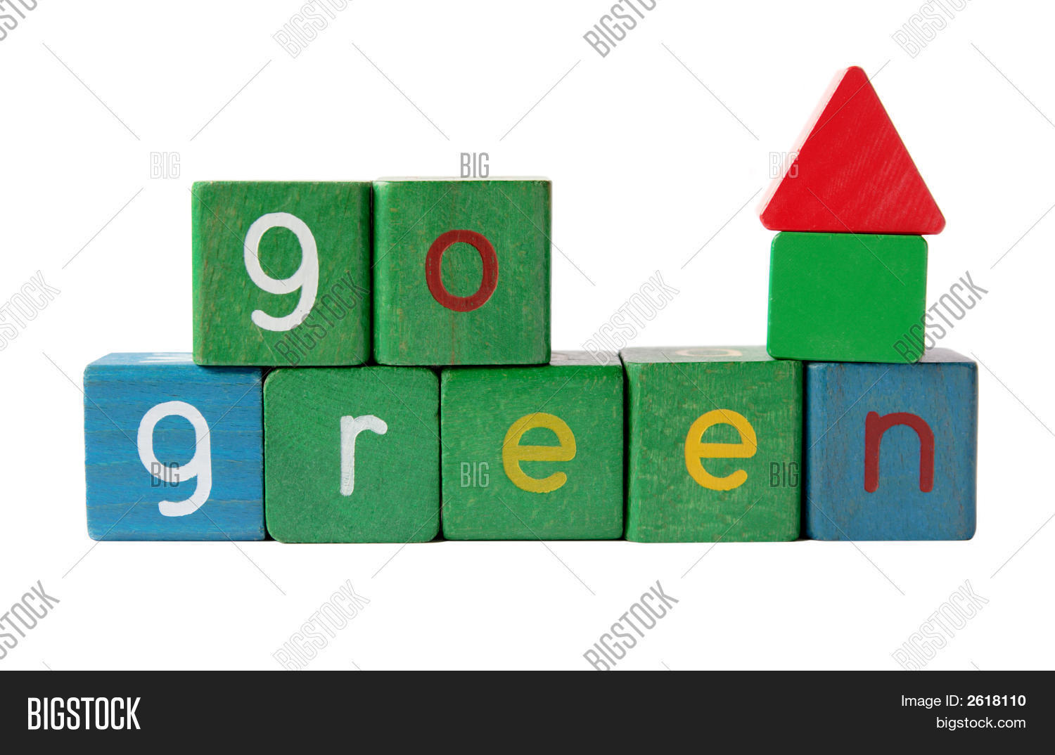 Words 'Go Green' Block Image & Photo (Free Trial) | Bigstock
