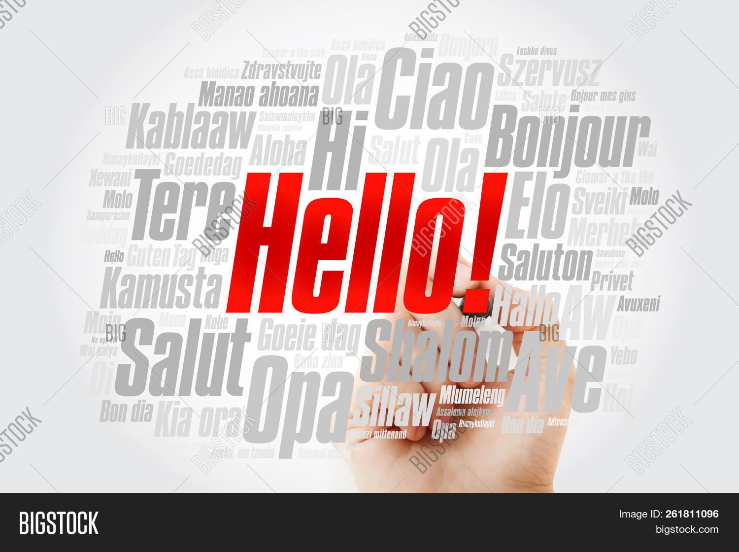 Hello Word Cloud Image & Photo (Free Trial) | Bigstock