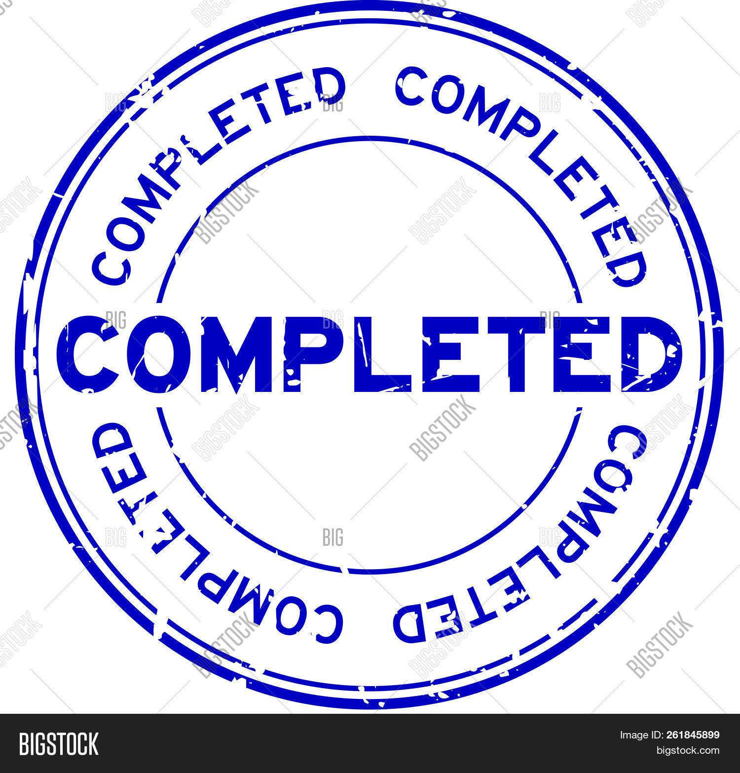 Grunge Blue Completed Vector & Photo (Free Trial) | Bigstock