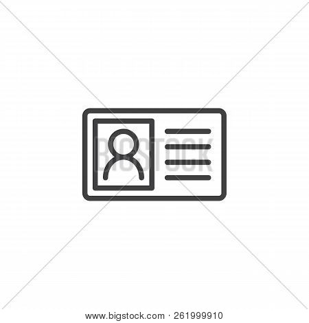 Identity Card Outline Vector & Photo (Free Trial) | Bigstock