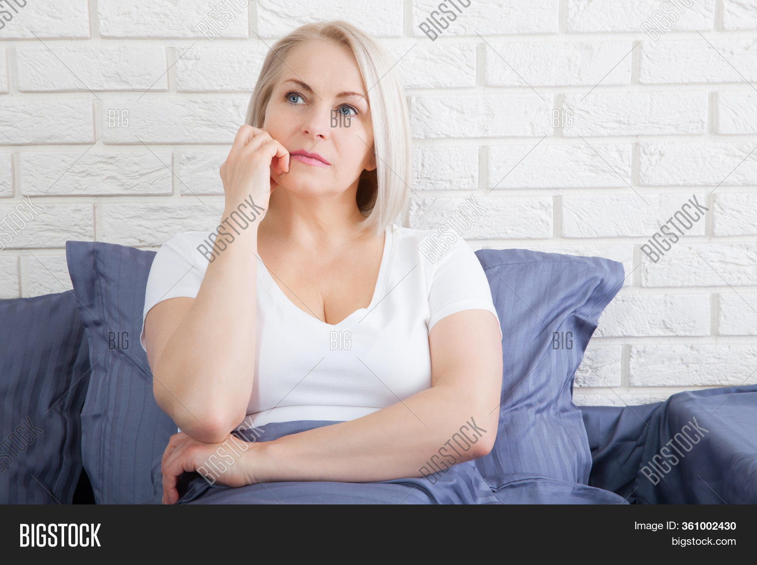 Sad Woman Sitting On Image & Photo (Free Trial) | Bigstock