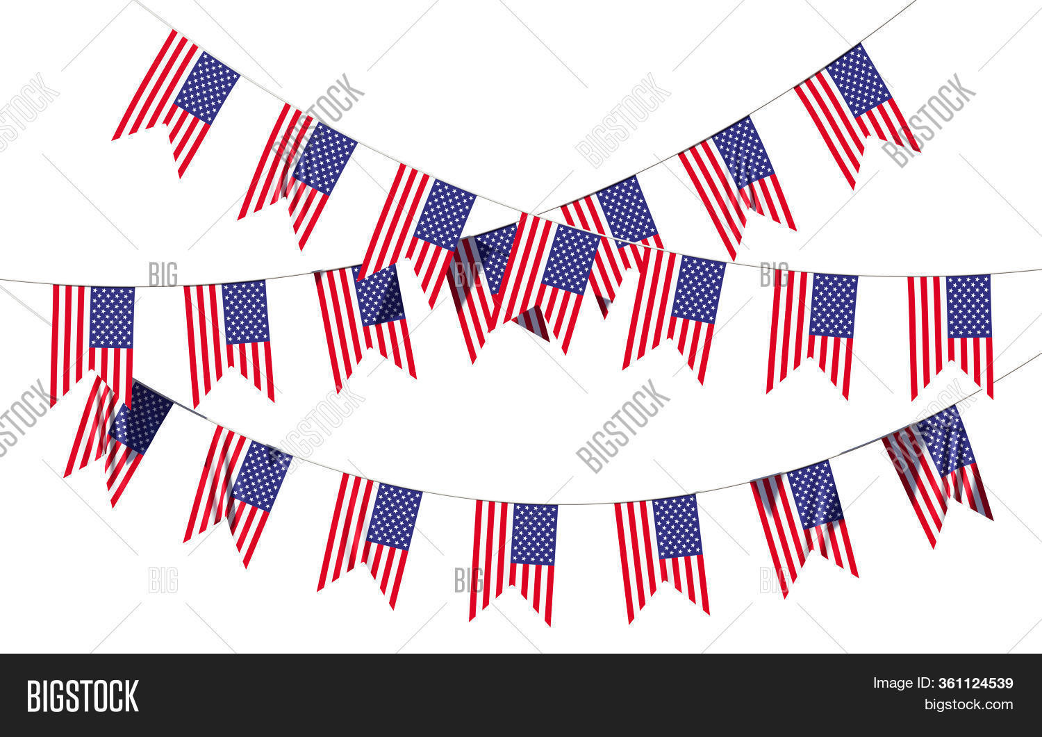 Strings American Flags Image & Photo (Free Trial) | Bigstock
