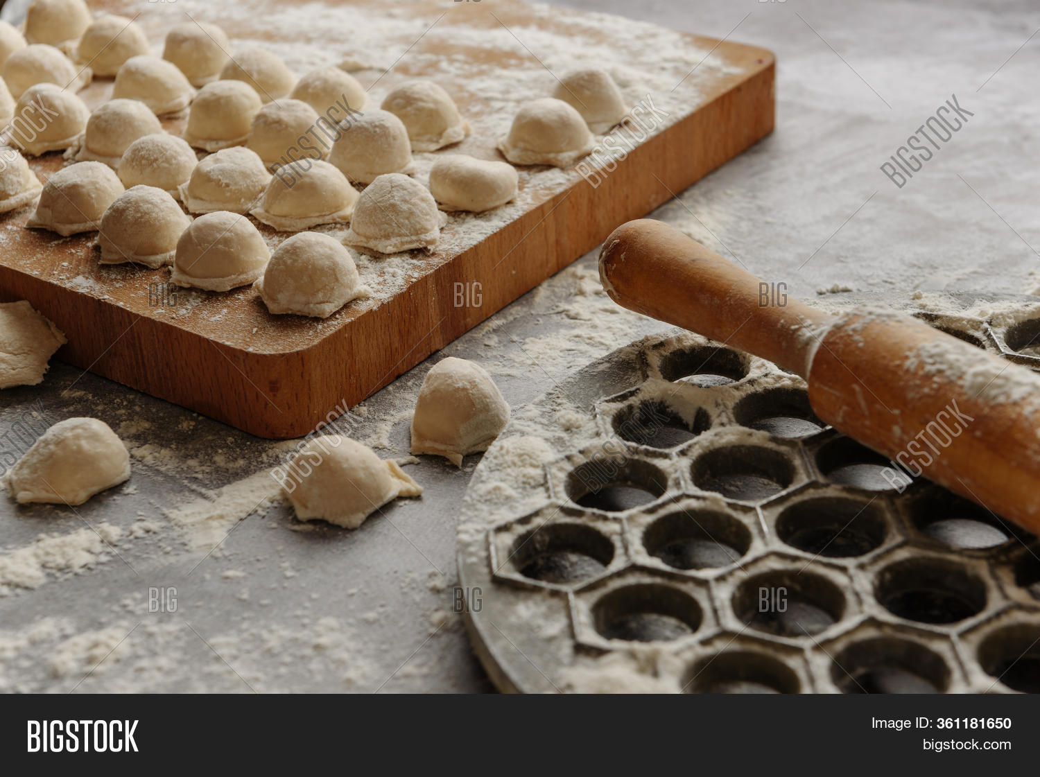 Dumplings On Cutting Image & Photo (Free Trial) | Bigstock