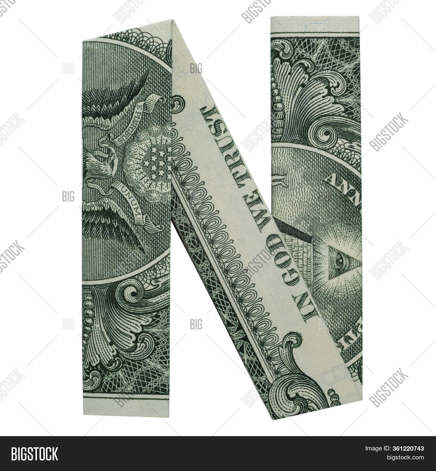 Money Origami Letter N Image & Photo (Free Trial) | Bigstock