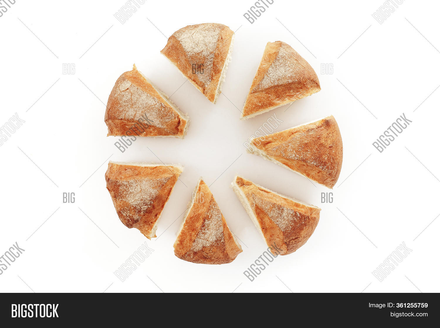 Round Bread Sliced On Image & Photo (Free Trial) | Bigstock