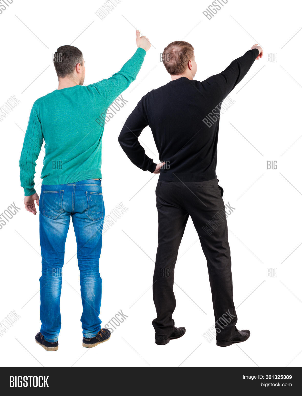 Back View Two Man Image & Photo (Free Trial) | Bigstock