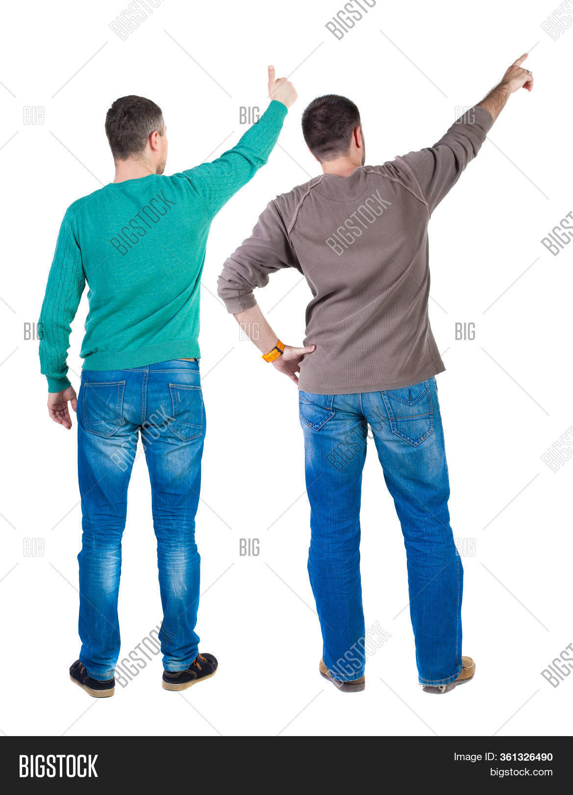 Back View Two Man Image & Photo (Free Trial) | Bigstock