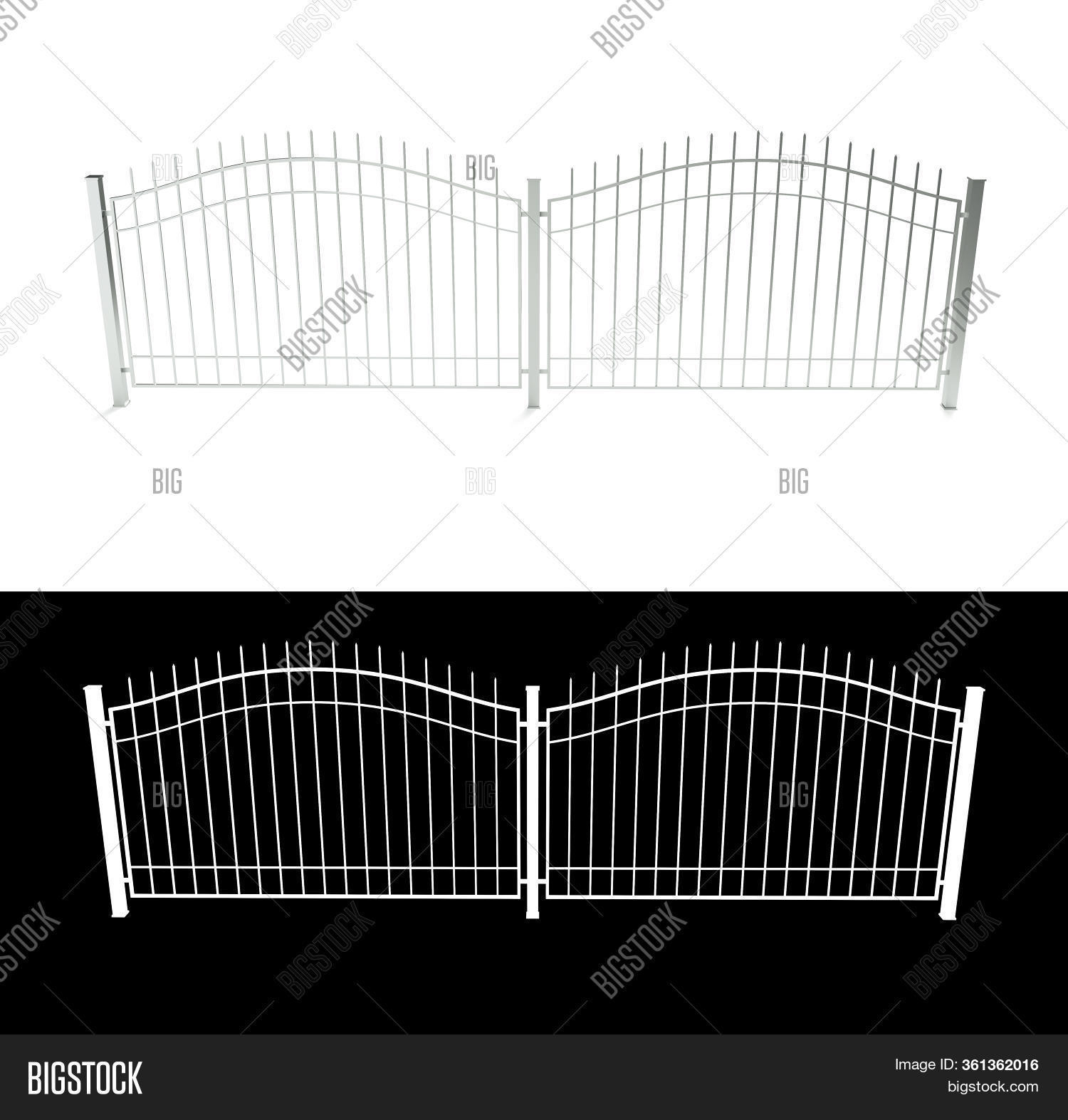3d Render Metal Fence Image & Photo (Free Trial) | Bigstock