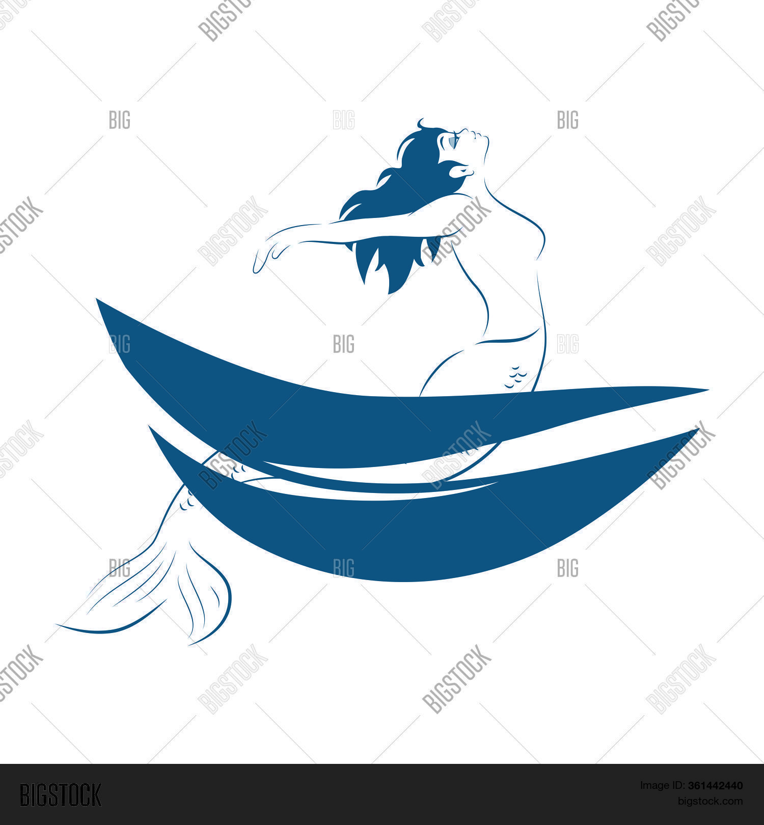 Mermaid Sea Wave, Vector & Photo (Free Trial) | Bigstock
